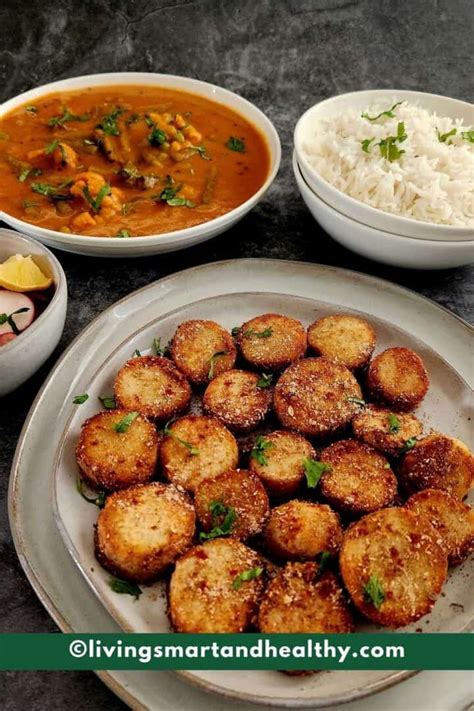 Crispy Arbi Tuk Smashed Taro Root Living Smart And Healthy