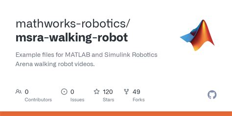 github mathworks robotics msra walking robot example files for