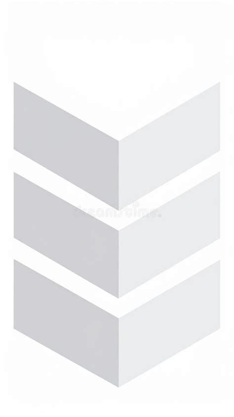 Three Layered White Geometric Shapes Abstract Minimal Design Stock Illustration Illustration