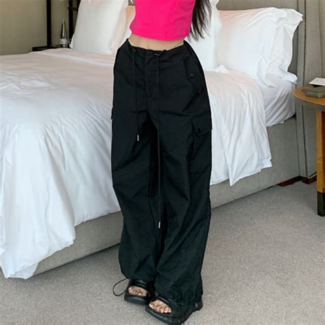 엘레나 허리밴딩 스트링 캐주얼 카고 조거 팬츠 2j113855p