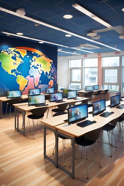 Innovative Modern And Vibrant Creative Commons Education Classroom Premium Ai Generated Image