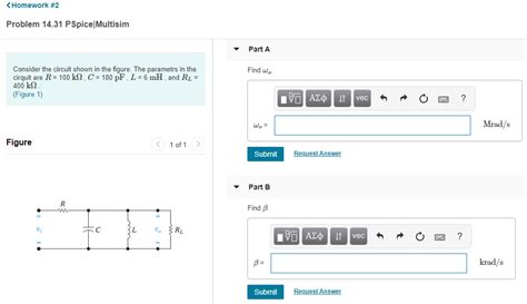 Solved Homework 2 Problem 14 31 Pspice Multisim Part A