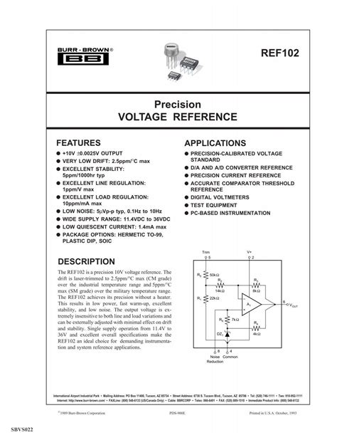 Ref102 Precision Voltage Reference