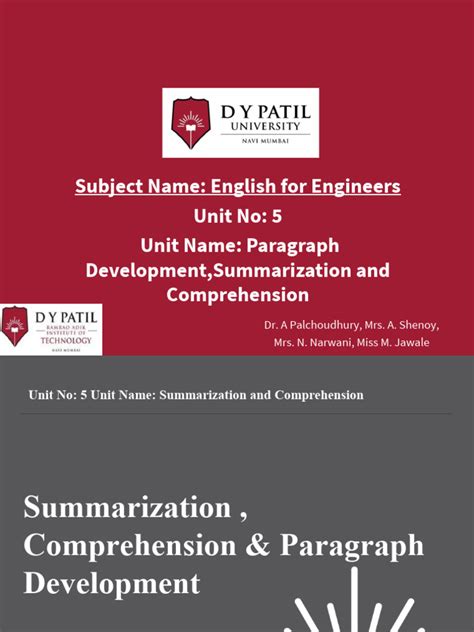 Fe Ee Module5 Summarization Comprehension Pdf Reading Comprehension