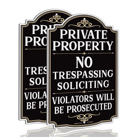 Faittoo Private Property No Trespassing Sign Violators Will Be