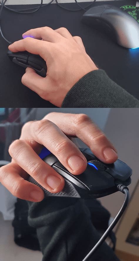 Xm1r Vs Dav3 Tilted Mouse Relaxed Claw Grip Rmousereview