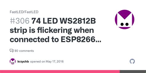 74 led ws2812b strip is flickering when connected to esp8266 with wi fi