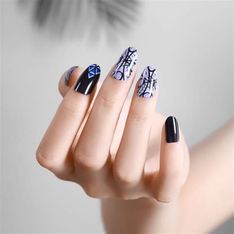 Накладные ногти с дизайном с дизайном Округлость 24 шт купить с доставкой по выгодным ценам