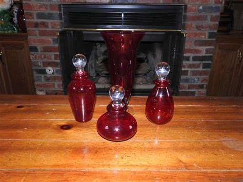 Vintage Ruby Red Perfume Bottles EstateSales Org