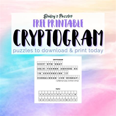 Everything Cryptogram Baileys Puzzles