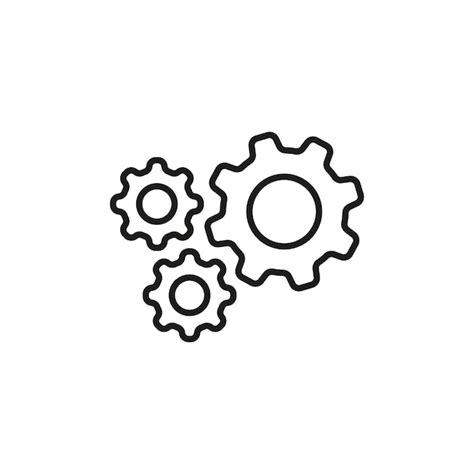 휠 아이콘 벡터 일러스트 레이 션 격리 된 배경 톱니바퀴 기호 개념에 기어 아이콘 프리미엄 벡터