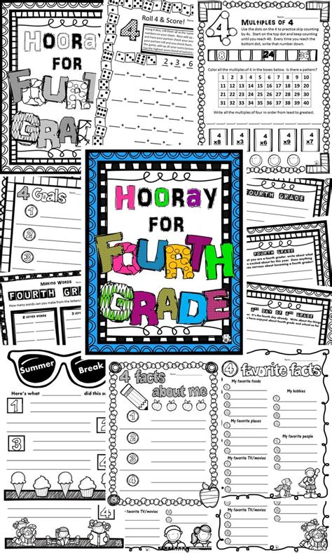 Back To School 4th Grade First Day Of School Fourth Grade Activity Math