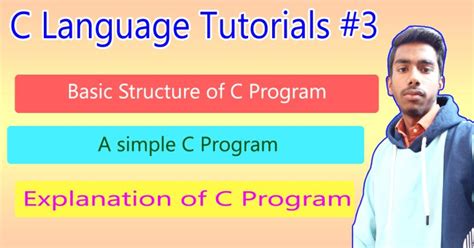 Basic Structure Of C Program C Tutorial 3 Prabhakar Guru