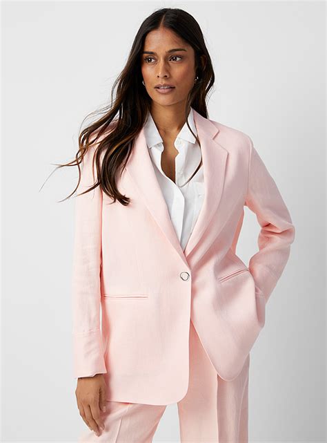 Pink Wool Blazer Coat At Victor Vanhoy Blog