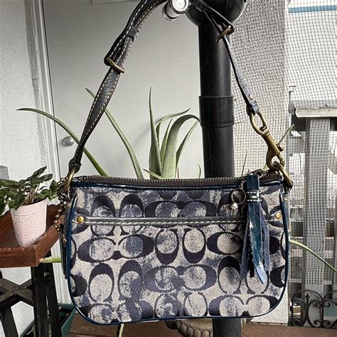 Vintage Coach Signature Denim Bag In Amazing Depop