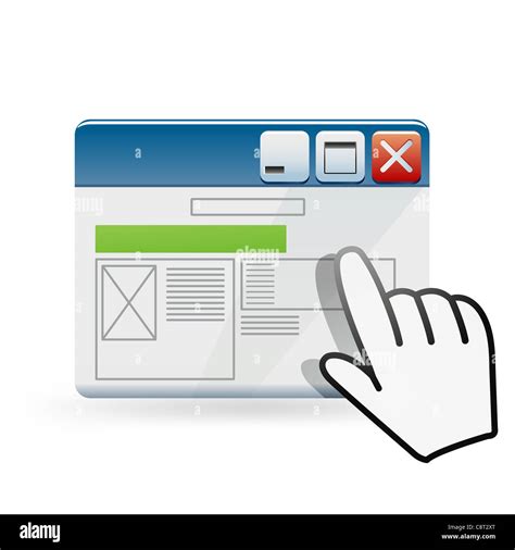 Illustration Of Computer Screen Maximize And Minimize Tab Stock Photo Alamy