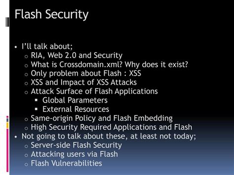 Ppt Flash Security Powerpoint Presentation Free Download Id5018954