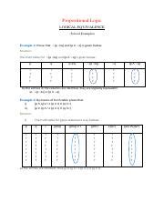 Propositional Logic Logical Equivalence Examples And Solutions Course Hero