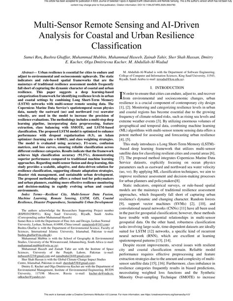 Pdf Multi Sensor Remote Sensing And Ai Driven Analysis For Coastal