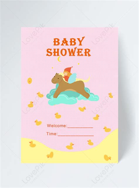 귀여운 베이비 샤워 초대장 이미지 사진 464372893 무료 다운로드