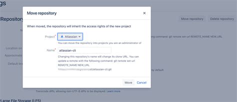 How Do I Move A Bitbucket Repo From One Project To