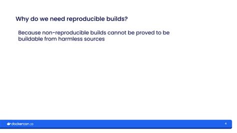 [dockercon 2023] Reproducible Builds With Buildkit For Software Supply Chain Security Ppt