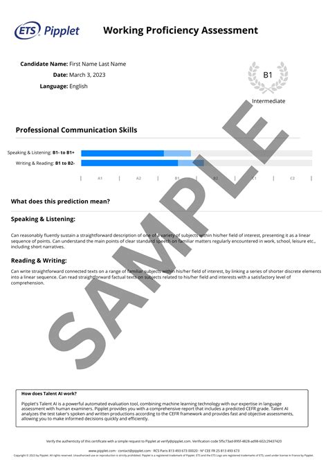 Evaluation Report Talent Ai Pipplet Language Assessment
