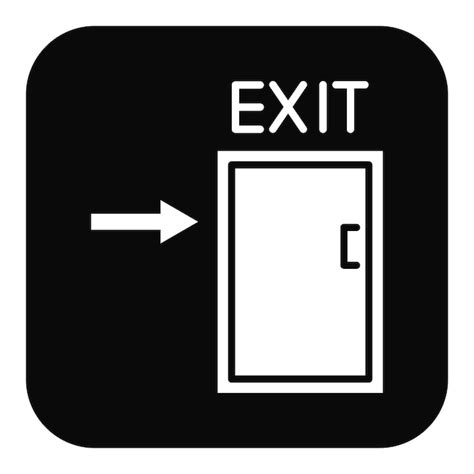 Premium Vector Exit Door Vector Illustration