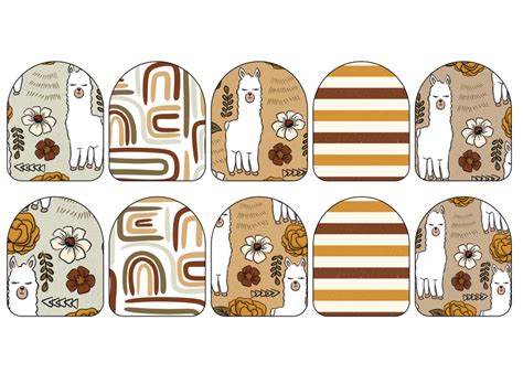 fabric stickers for omnipod 10 pack llama