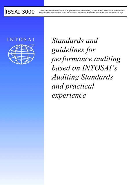 Implementation Guidelines For Performance Auditing Issai
