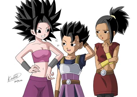 Caulifla Kale And Cabba Dragon Ball And 1 More Drawn By Karoine