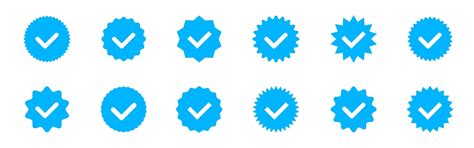 Premium Vector Account Verification Icon Social Media Icons Verified Badge Profile Set Blue