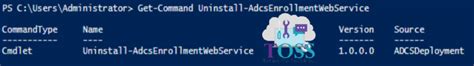 Uninstall Adcsenrollmentwebservice Toss Powershell Script Cmdlet