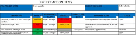 Action Tracker Template Excel Download Prntbl Concejomunicipaldechinu Gov Co