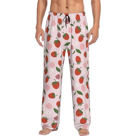 Honiee Floral Strawberr For Men A Sleek Fusion Of Straight Pajama