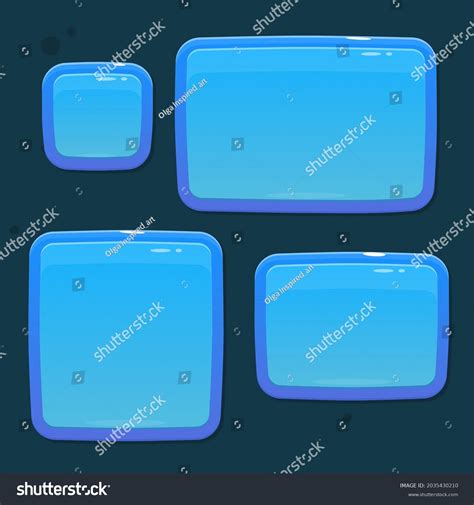 Game Ui Set Buttons Window Sea Stock Vector Royalty Free 2035430210 Shutterstock