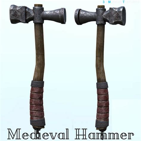 중세 망치 3d 모델 40 Fbx Free3d