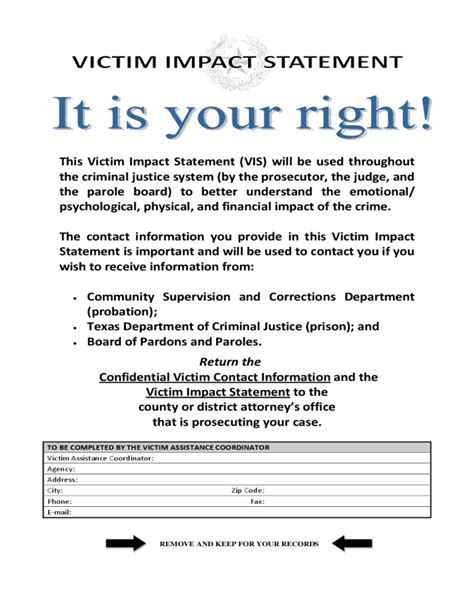 2025 Victim Impact Statement Form Fillable Printable Pdf And Forms Handypdf