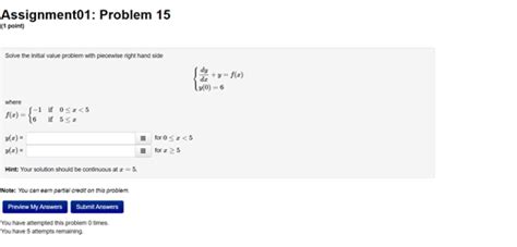 solved assignment01 problem 15 ftpoint solve the initial
