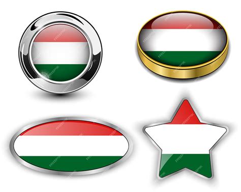 Premium Vector Hungary Hungary Flag Buttons Great Collection High Quality Vector Illustration