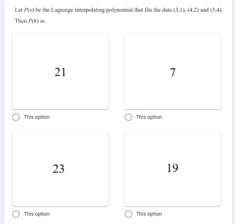 Solved Let Px Be The Lagrange Interpolating Polynomial
