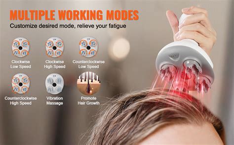 Vevor Electric Scalp Massager Rechargeable Head Massager Waterproof