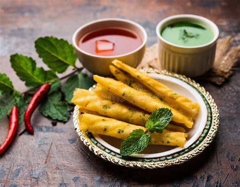 Indian Breakfast Fafda Food Stock Illustration Illustration Of Meal