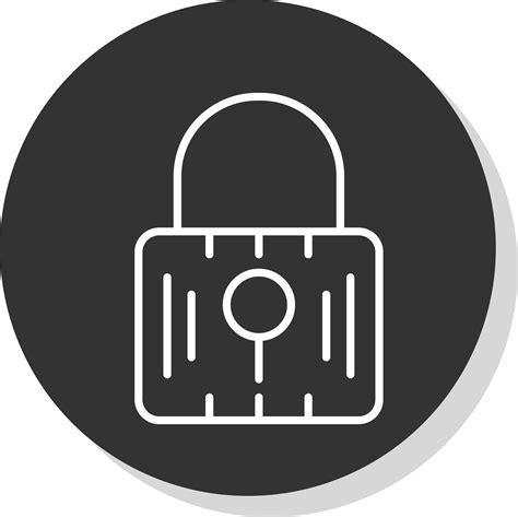 Locked Line Shadow Circle Icon Design 43865431 Vector Art At Vecteezy