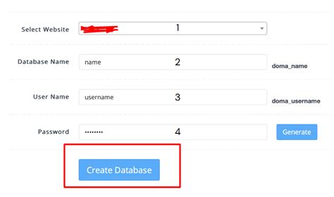 how to create and upload a database on cyberpanel webspacekit