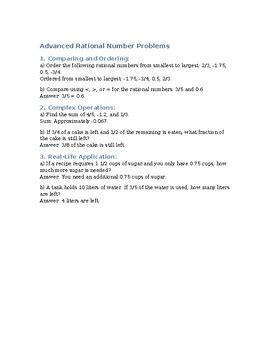 9 N 3 GWS Answer Key Operations Of Rational Numbers By The Prairie Bison