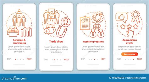Corporate Event Management Onboarding Mobile App Page Screen With
