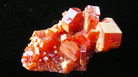 Red Vanadinite Crystals Morocco Fossils Crystals