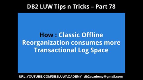 db2 tips n tricks part 78 how classic offline reorganization consumes