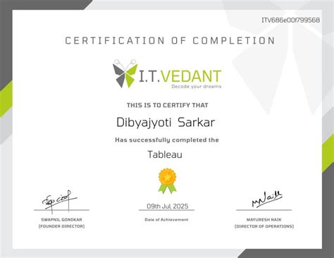 Tableau Datavisualization Analytics Certification Itvedant Skilldevelopment
